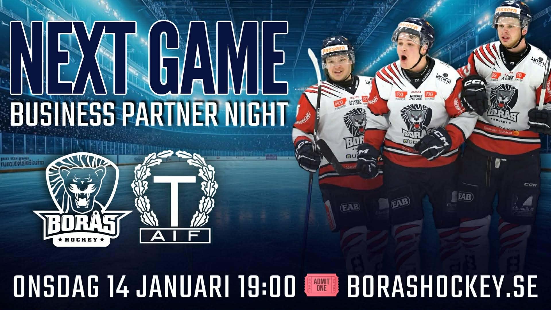 Buisness Partner Night Borås Hockey-Tingsryd | Biljettkiosken